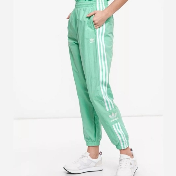 adidas | Pants & Jumpsuits | Adidas Womens Light Green Track Pants And ...